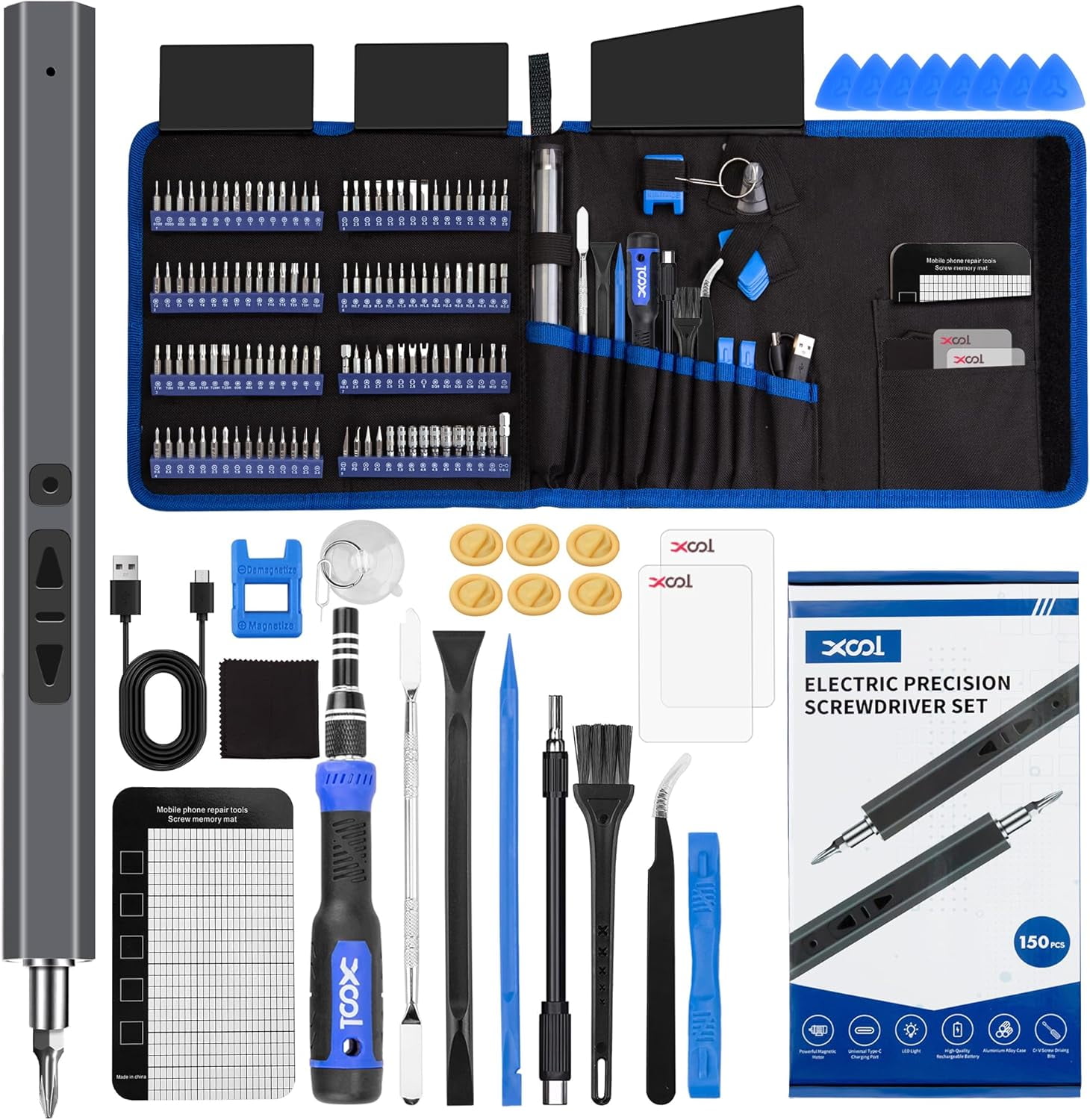 150 in 1 Electric Screwdriver Set Precision Screwdriver Set with 120 ...