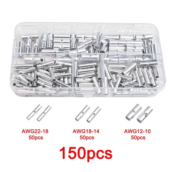 150/200/280Pcs Non Insulated Butt Connectors Wire Butt Connectors Wire ...