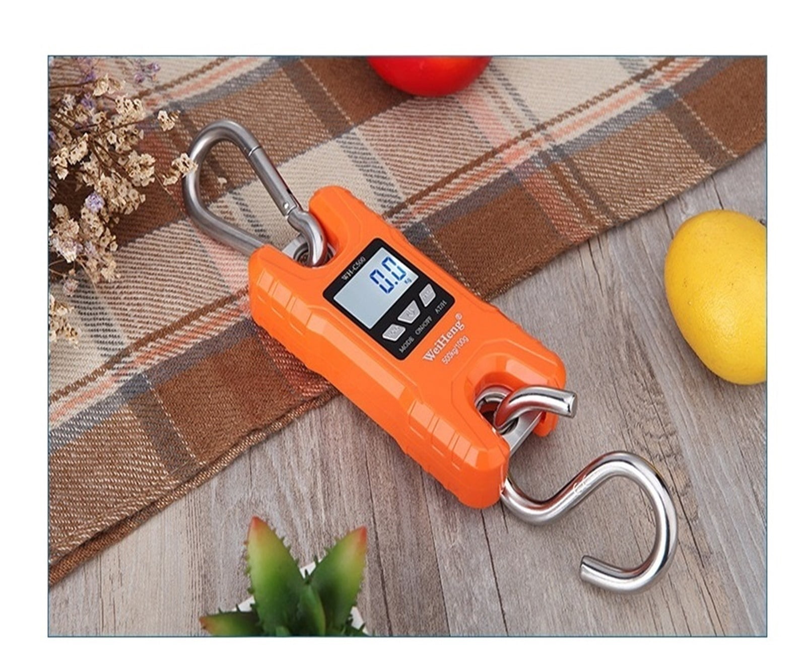 150/200/500kg Crane Scale Heavy Duty Hanging Weighting Hook Steelyard Portable LCD Electronic ...