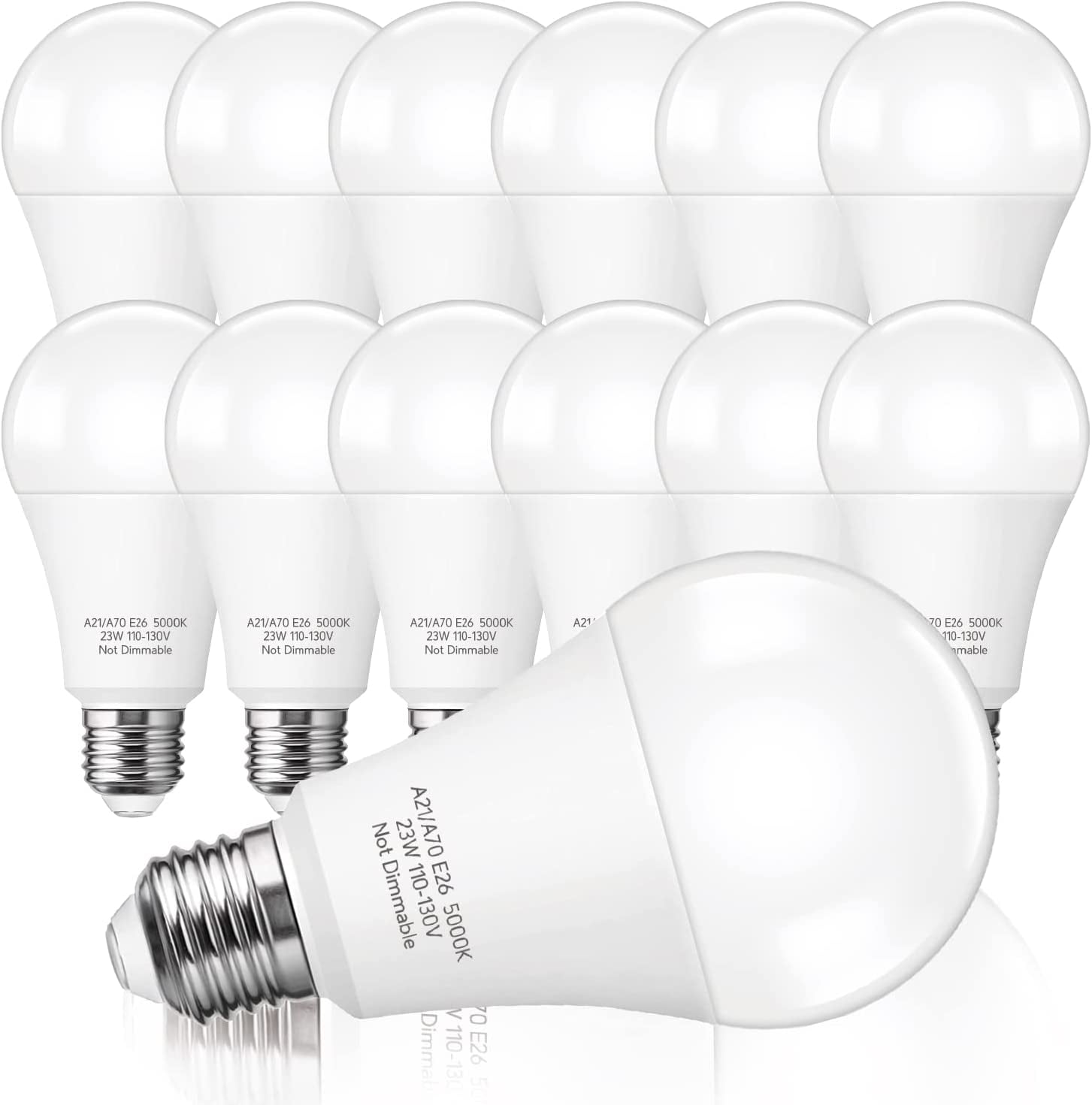 150-200W Equivt 23W LED Bulb, A21 LED Super Bright Light Bulb, 2500 ...