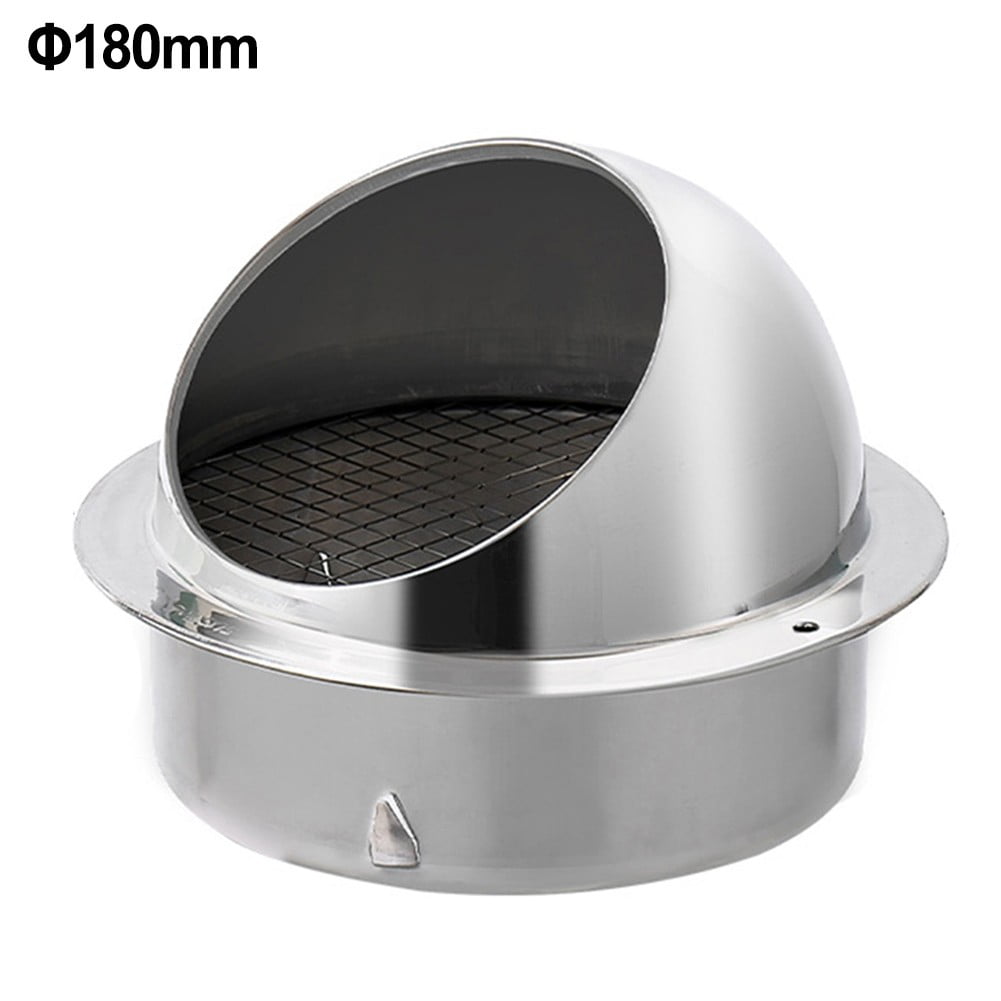 150-200mm Steel Ventilation Grill Wall Hole Cover Extractor Hood Louver ...