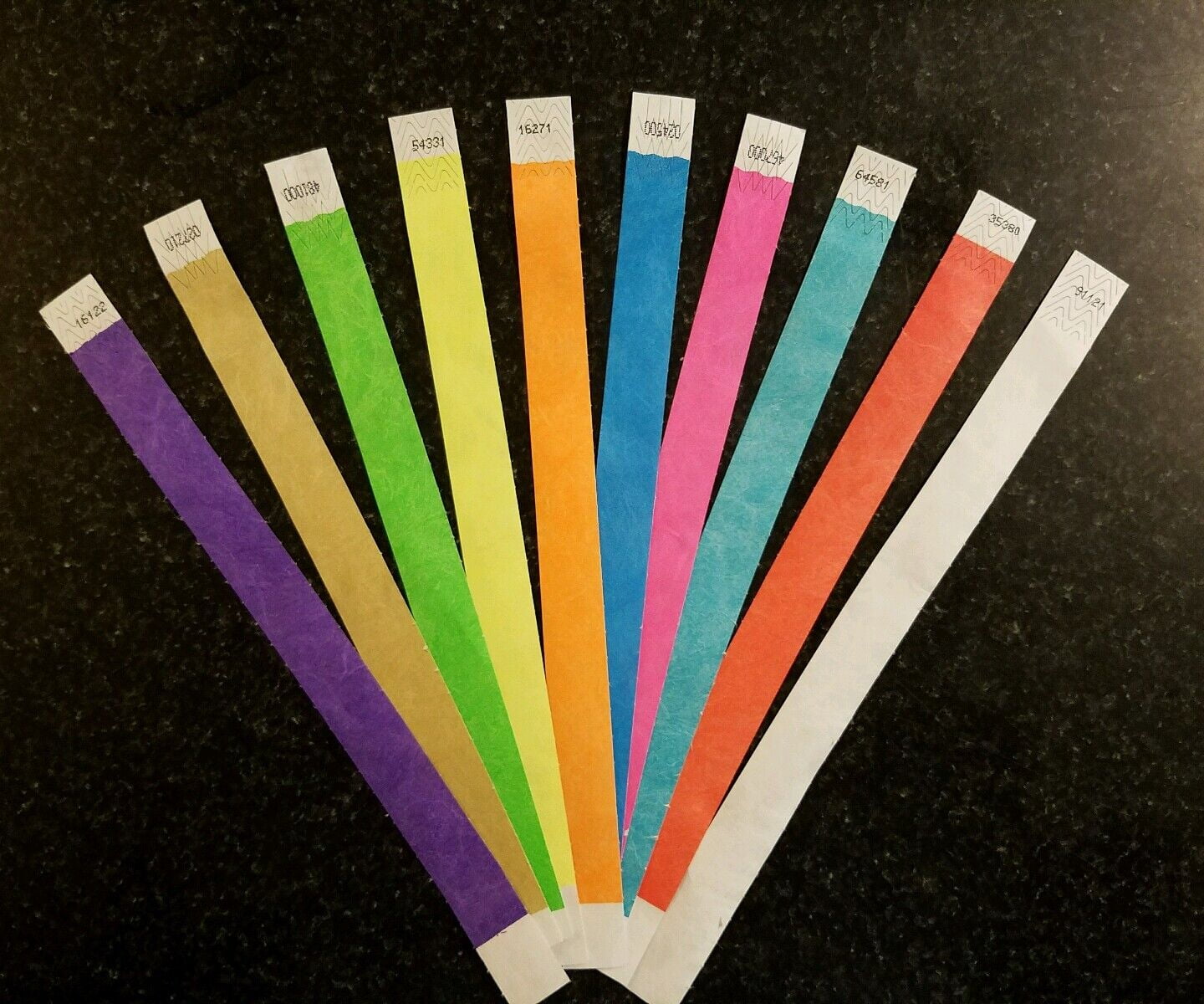 150 3/4" (15 each of 10 colors) PAPER WRISTBANDS. ARM BANDS,WRISTBANDS ...