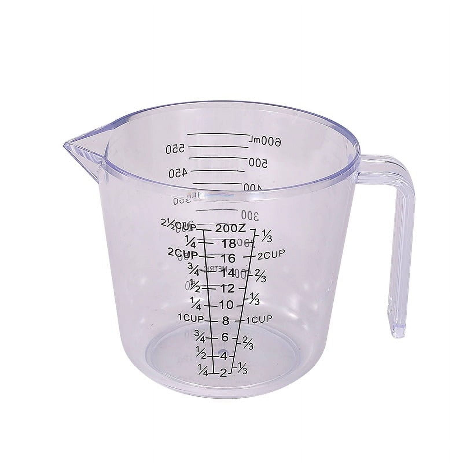150/300/600/1000ml Measuring Cup with Scale Handle Plastic Tip Mouth ...