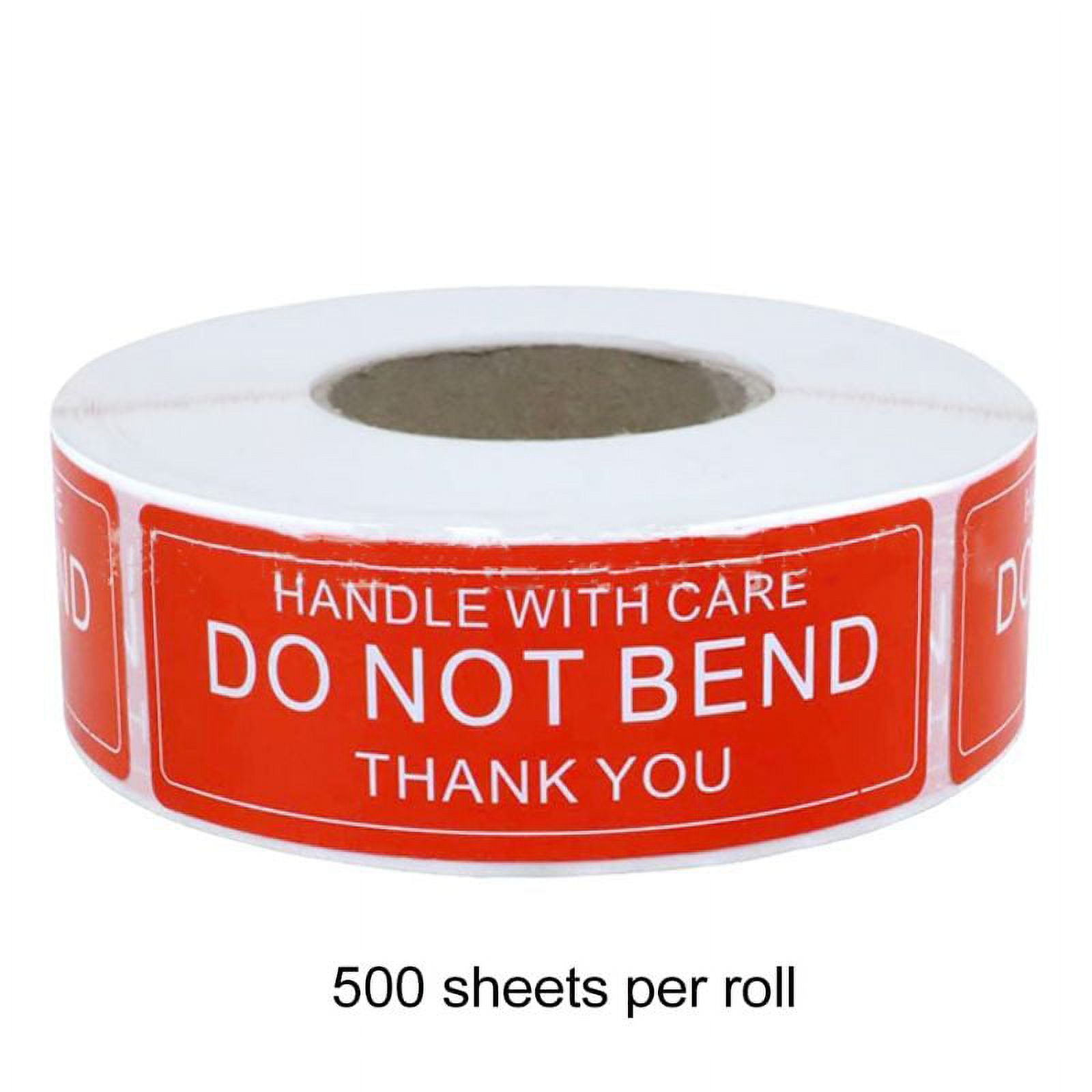 150 & 500Pcs/Roll Warning Sticker Handle With Care DO NOT BEND 2.5x7 ...