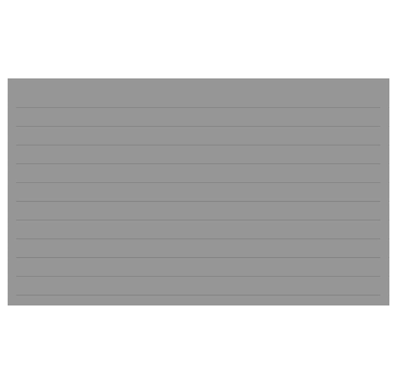 150 Color Cardstock 3" x 5" Index Cards, Medium Gray, Lined Landscape ...