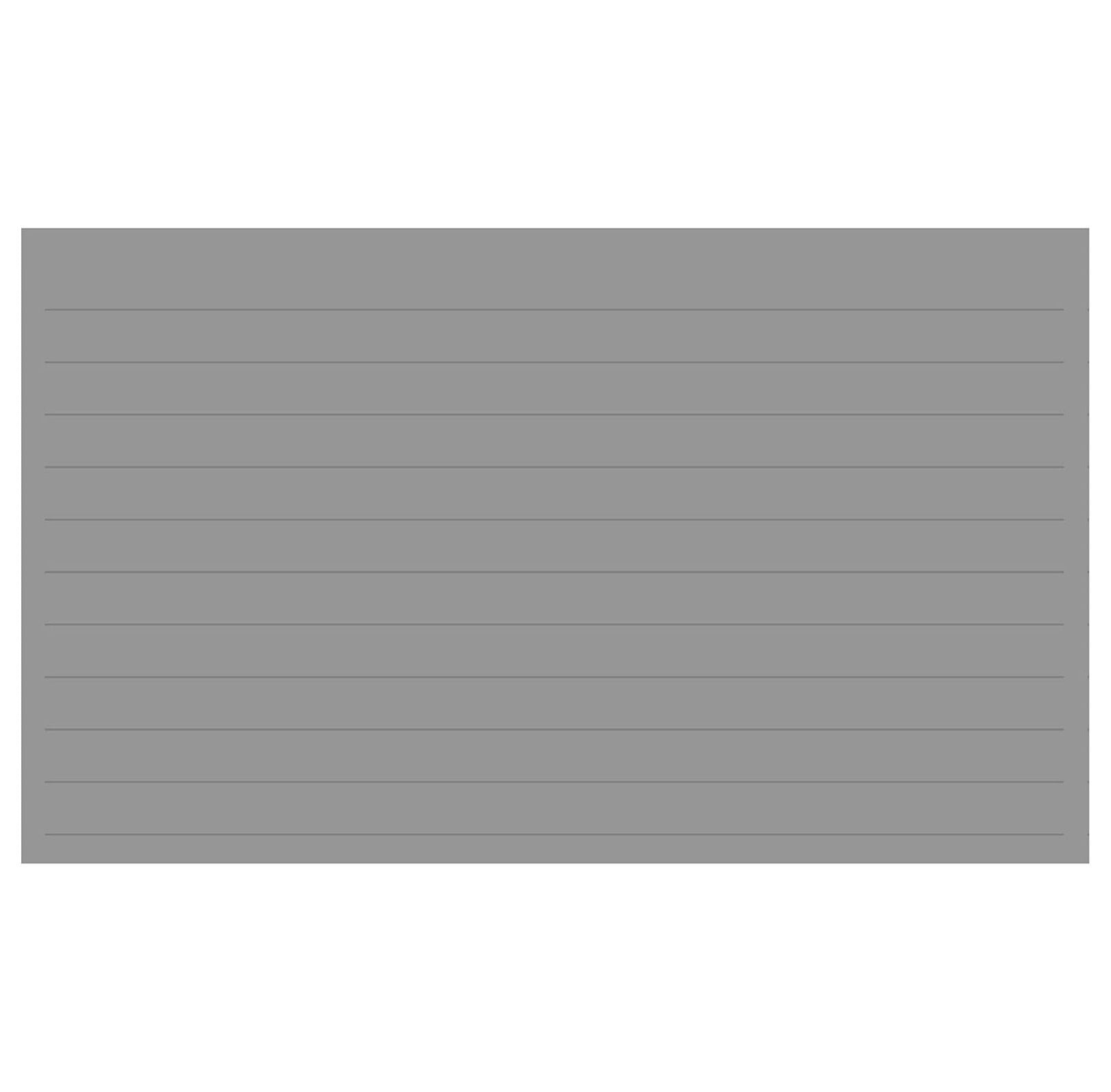 : 150 Color Cardstock 3" x 5" Index Cards, Medium Gray, Lined Landscape ...