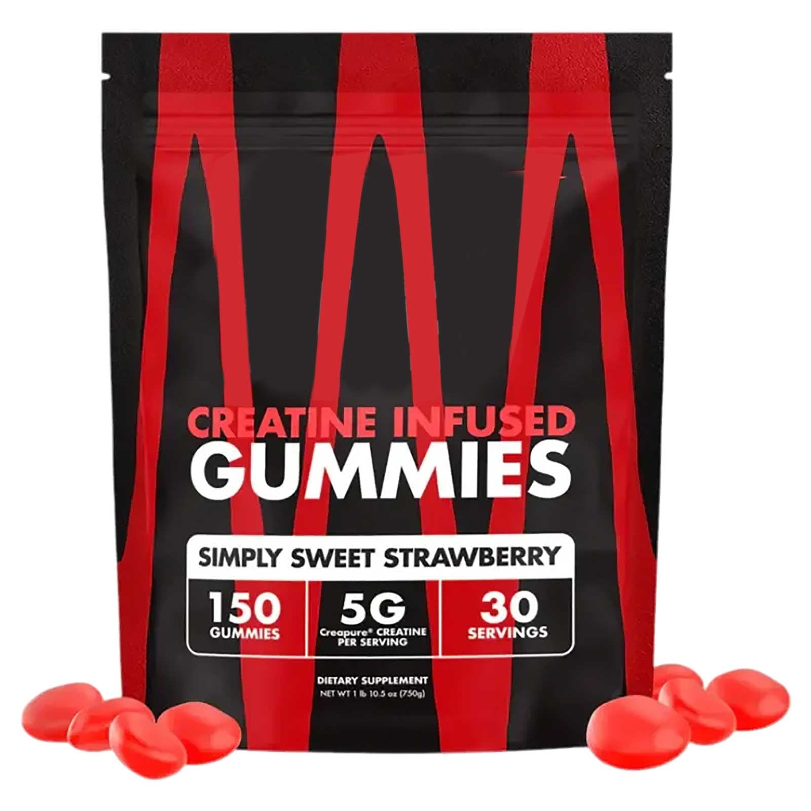 150 Count_Creatine_Infused_Gummies – Sweet_Strawberry & Vegan Fitness ...