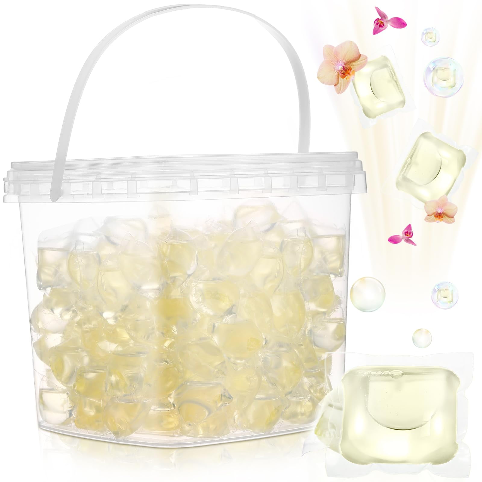 150 Count Liquid Laundry Detergent Soap Pods Bulk, Anti Sensitive ...