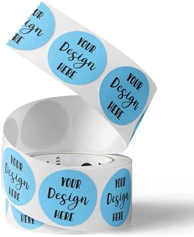 150 Custom Circle Roll BOPP Labels - Custom Text, Image, Logo Sticker ...