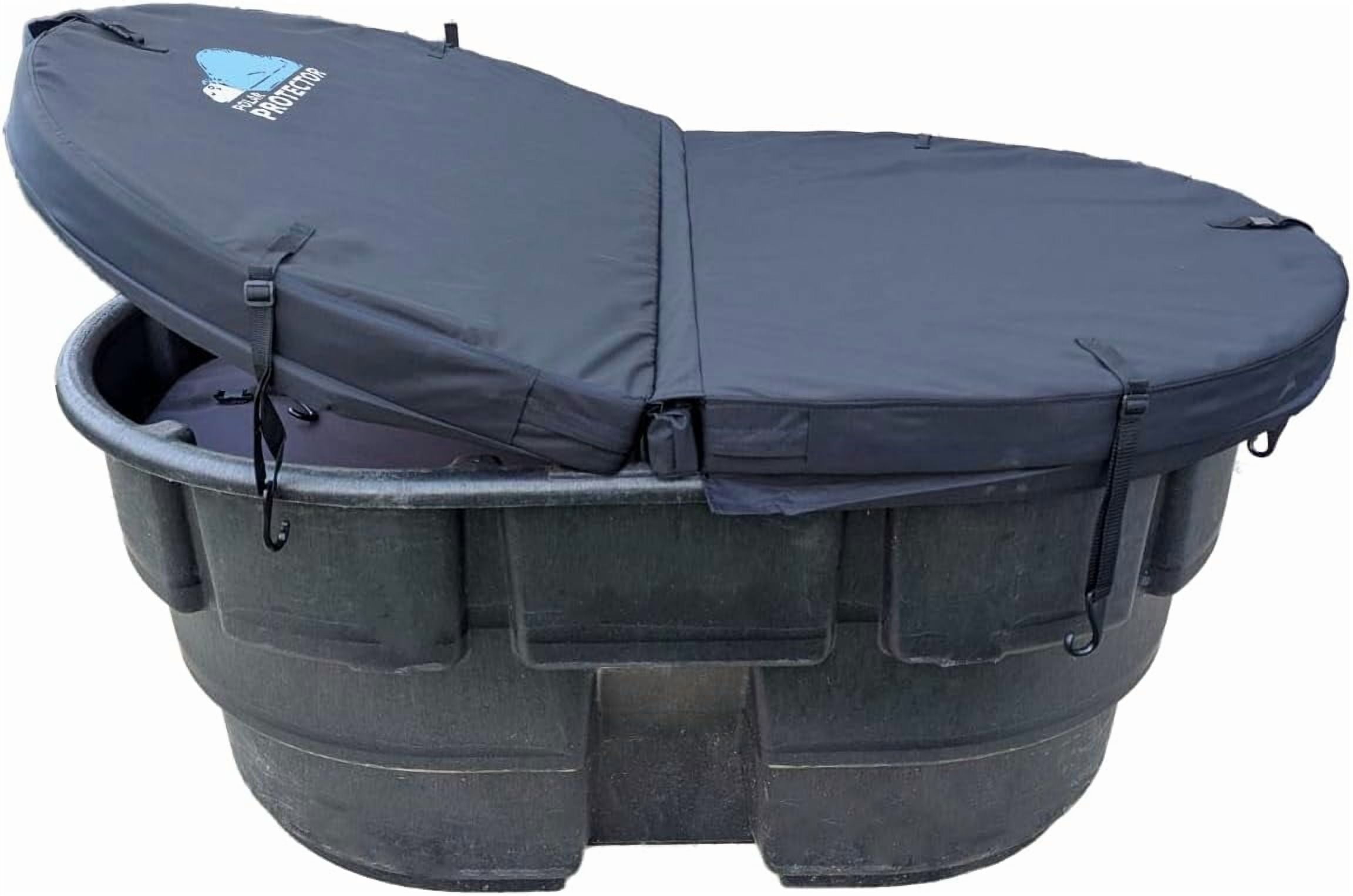 150 Gallon Oval Stock Tank Hard Insulated Hinged Hot Tub Cover Ice ...