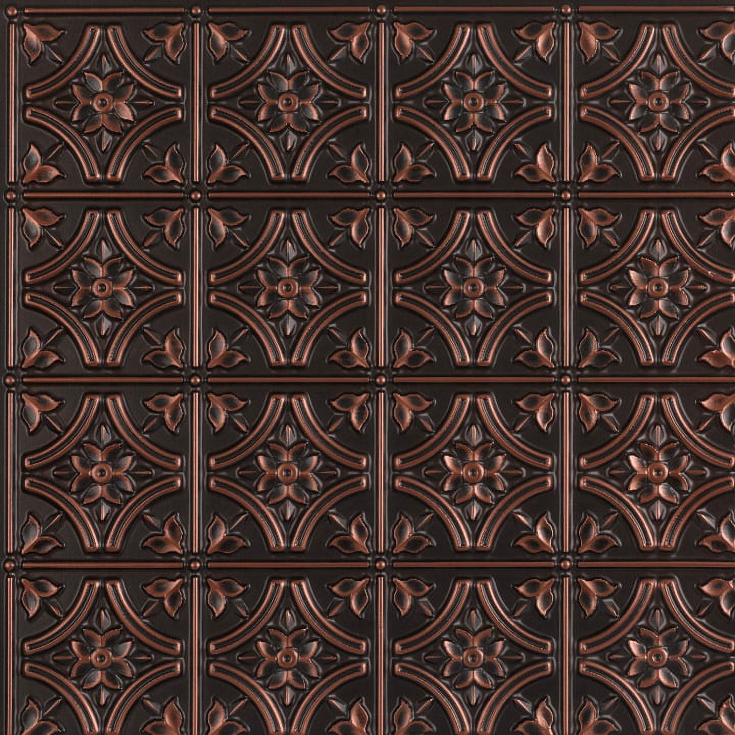 150 - Gothic Reims 2 ft. x 2 ft. PVC Glue-up Ceiling Tile in Antique ...