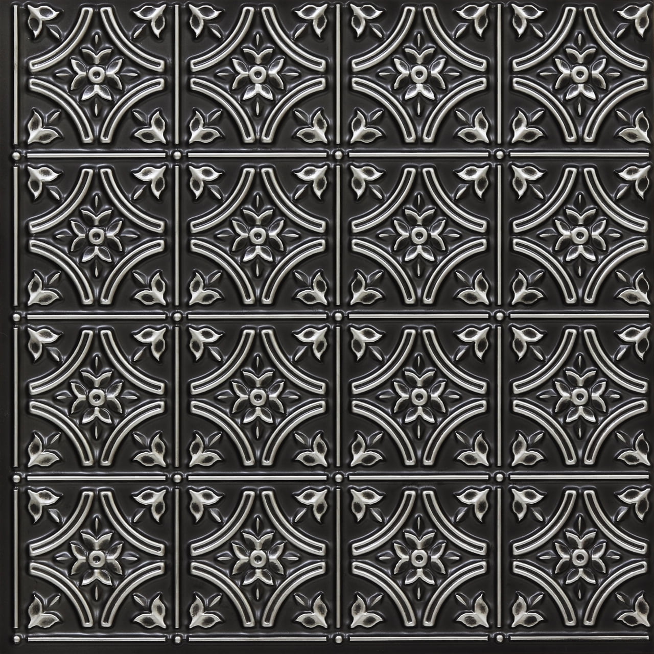 150 - Gothic Reims 2 ft. x 2 ft. PVC Glue-up Ceiling Tile in Antique ...