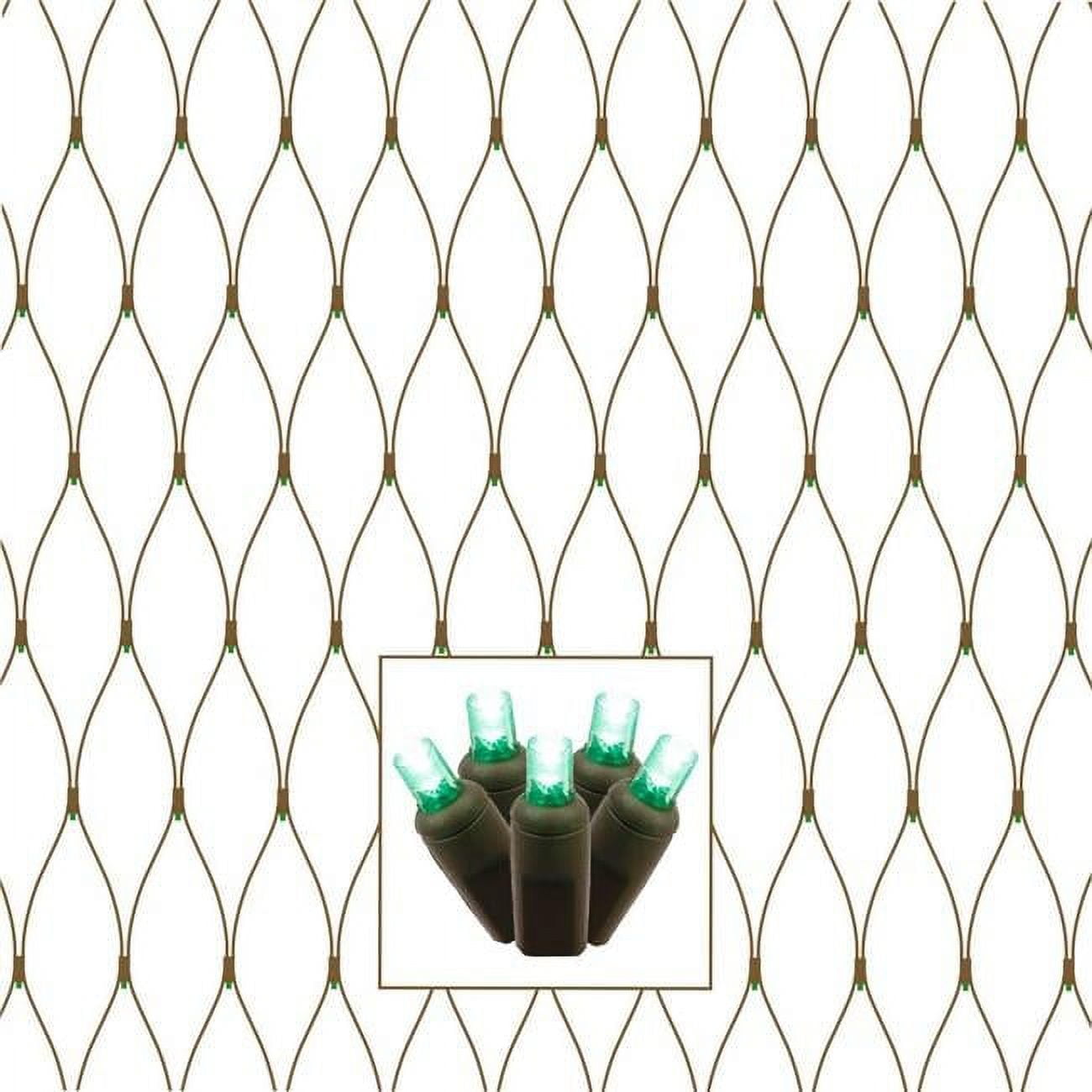 150 Green Wide Angle 2 x 8 ft. LED Net Light on Brown Wire - Walmart.com