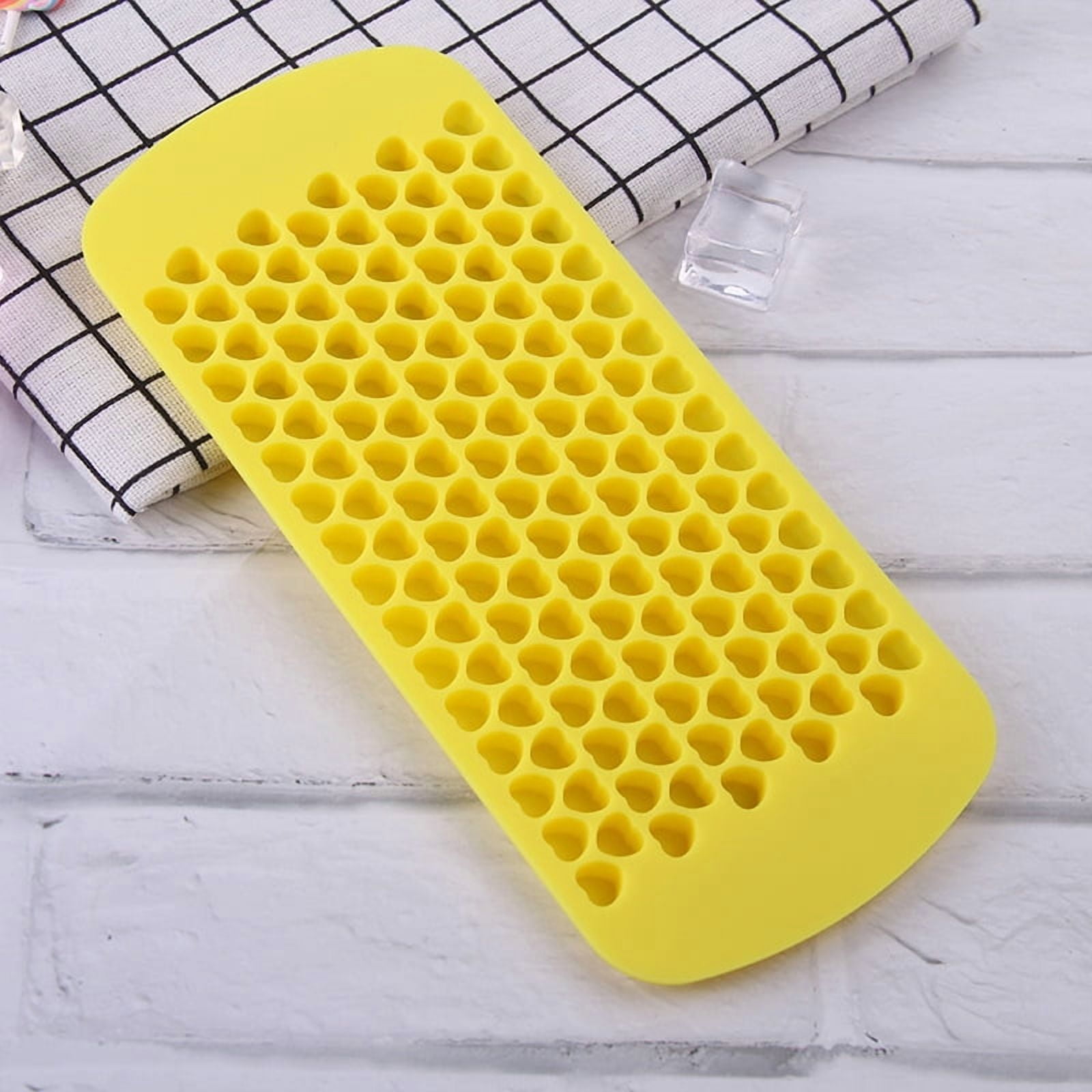 150 Holes Silicone Ice Grid Mini Heart-shaped Mould 1cm Ice Cube Tray ...