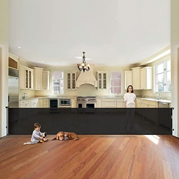 150 Inch Extra Wide Retractable Baby Gates for Large Openings Long Baby ...