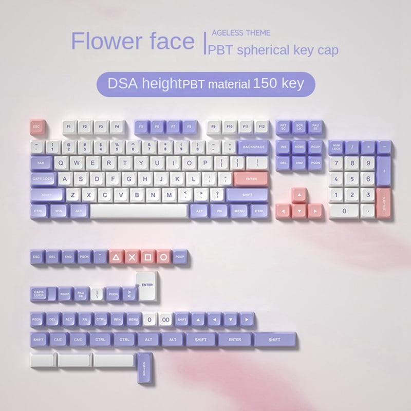 150 Keys Keyboard PBT Double-Shot Keycaps DSA PBT Profile Keycaps for ...