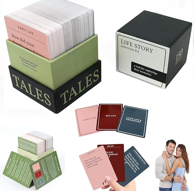 150 Life Story Interview Kit Cards - Life Story Interview Kit- Get to ...