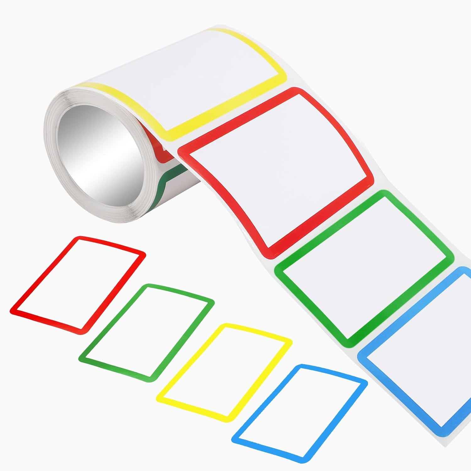 150 Name Tag Labels Stickers, Roll of Colourful Name Labels Adhesive ...