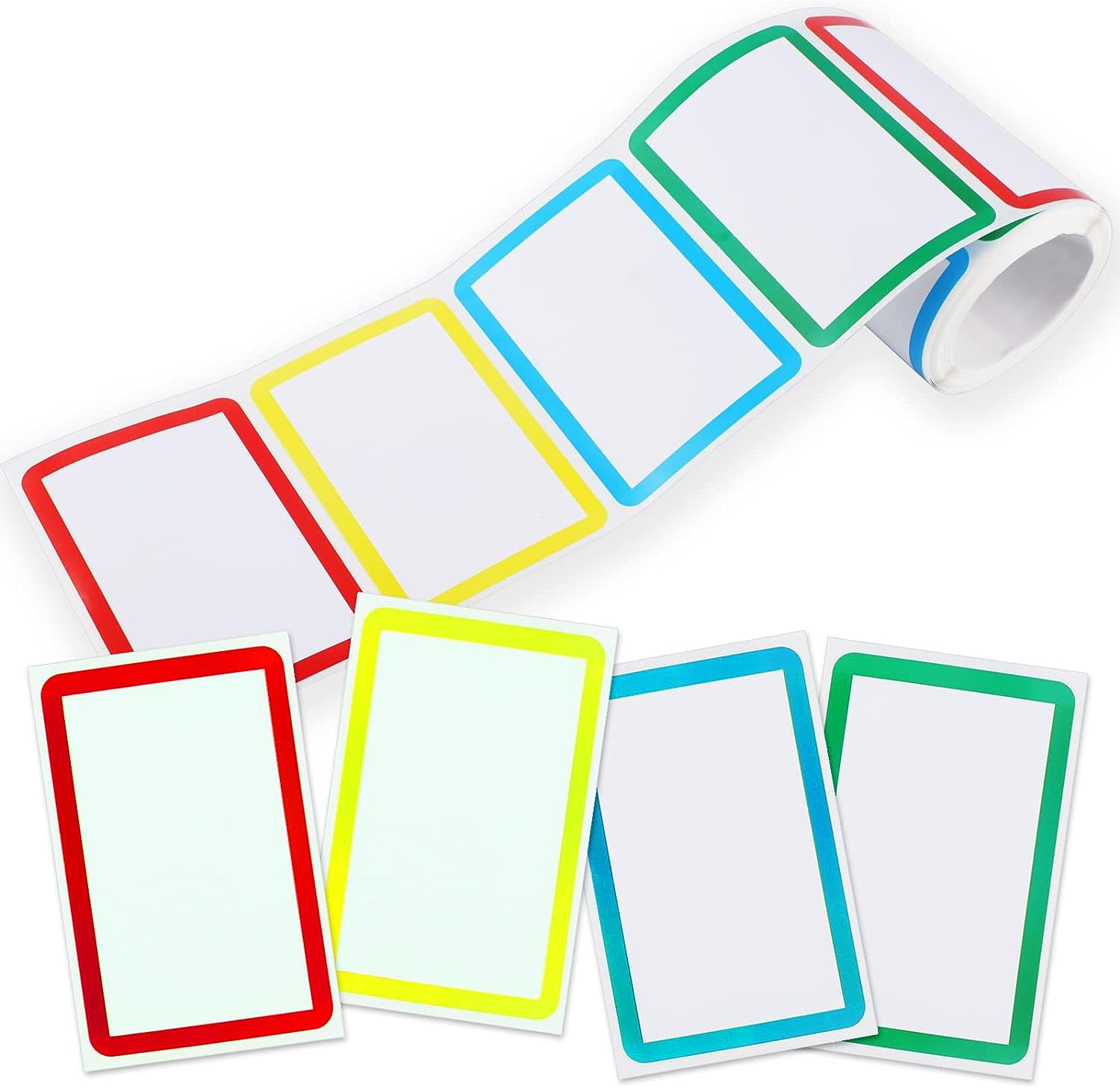 150 Name Tag Labels Stickers, Roll of Colourful Name LabelsName Tags ...