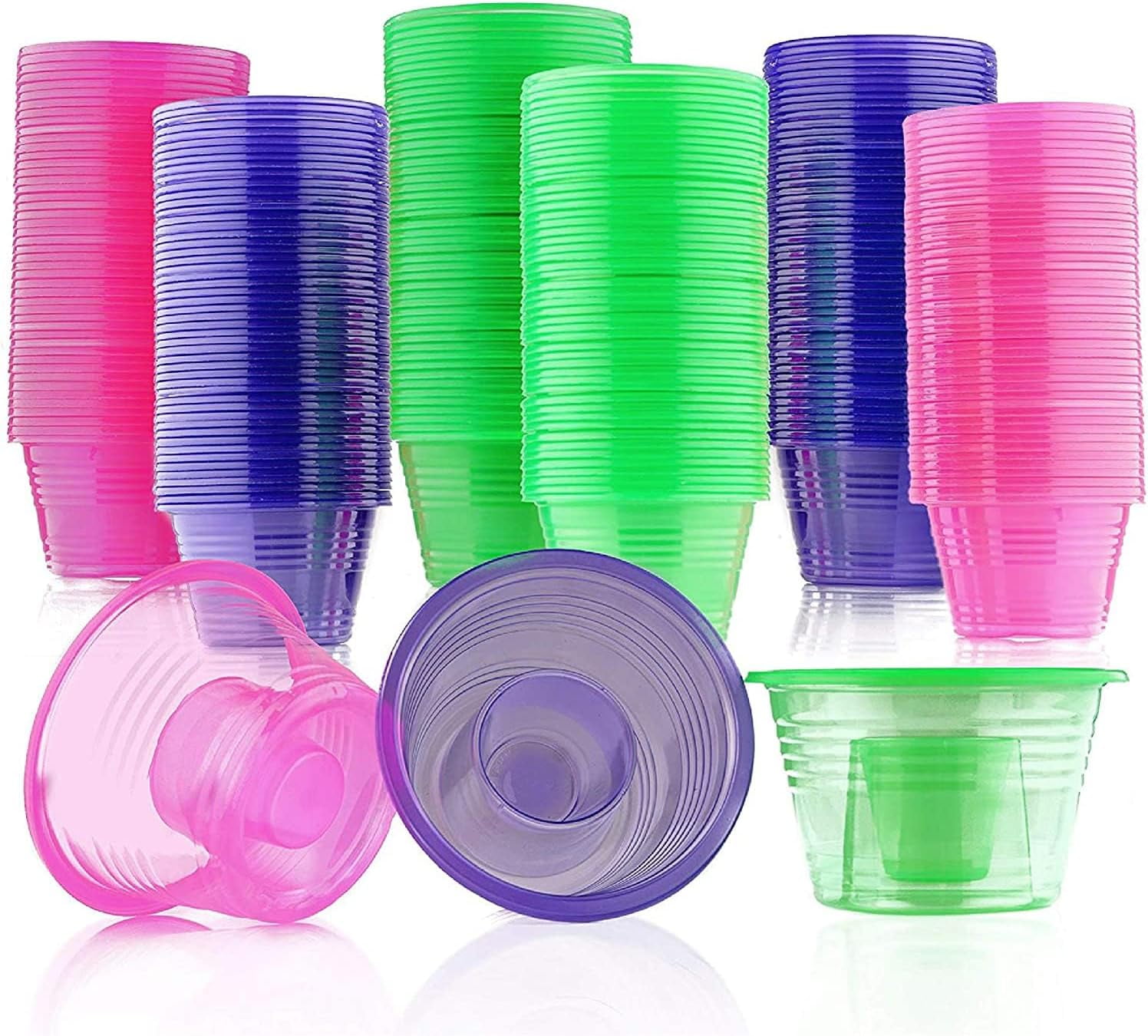 150 Neon Bomb Cups 3.75oz with 1oz Inner Cup - Sturdy and Reusable ...