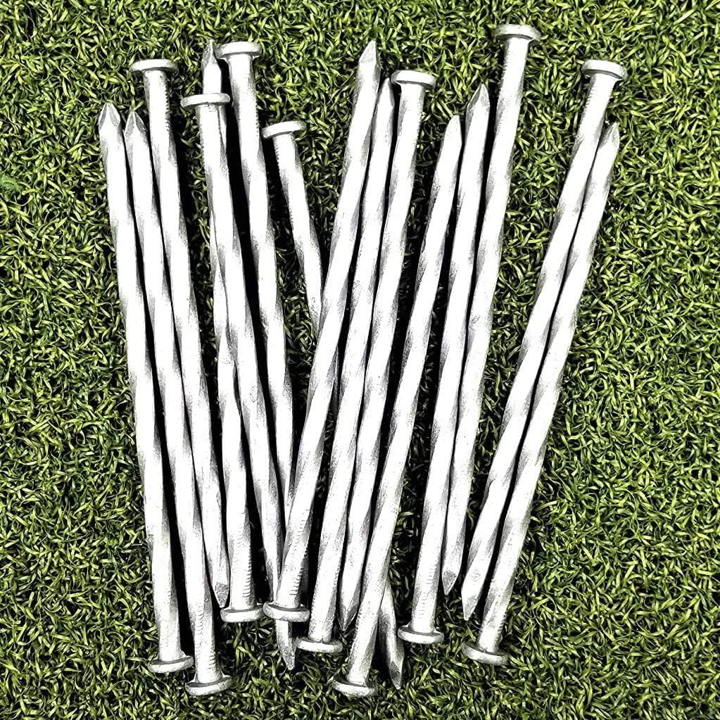 (150-PACK) Litian 6-Inch Turf Nails, Landscape Stakes, Spiral Metal ...