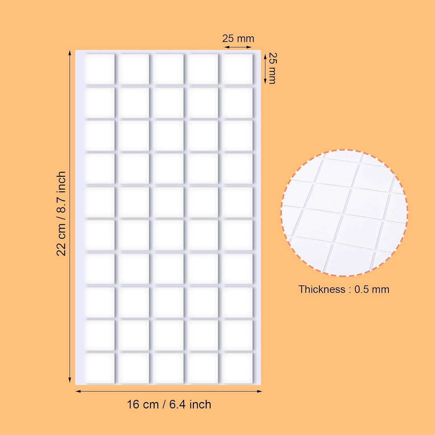 150 PCS Double Sided Tape Squares, Removable Mounting Squares Non ...