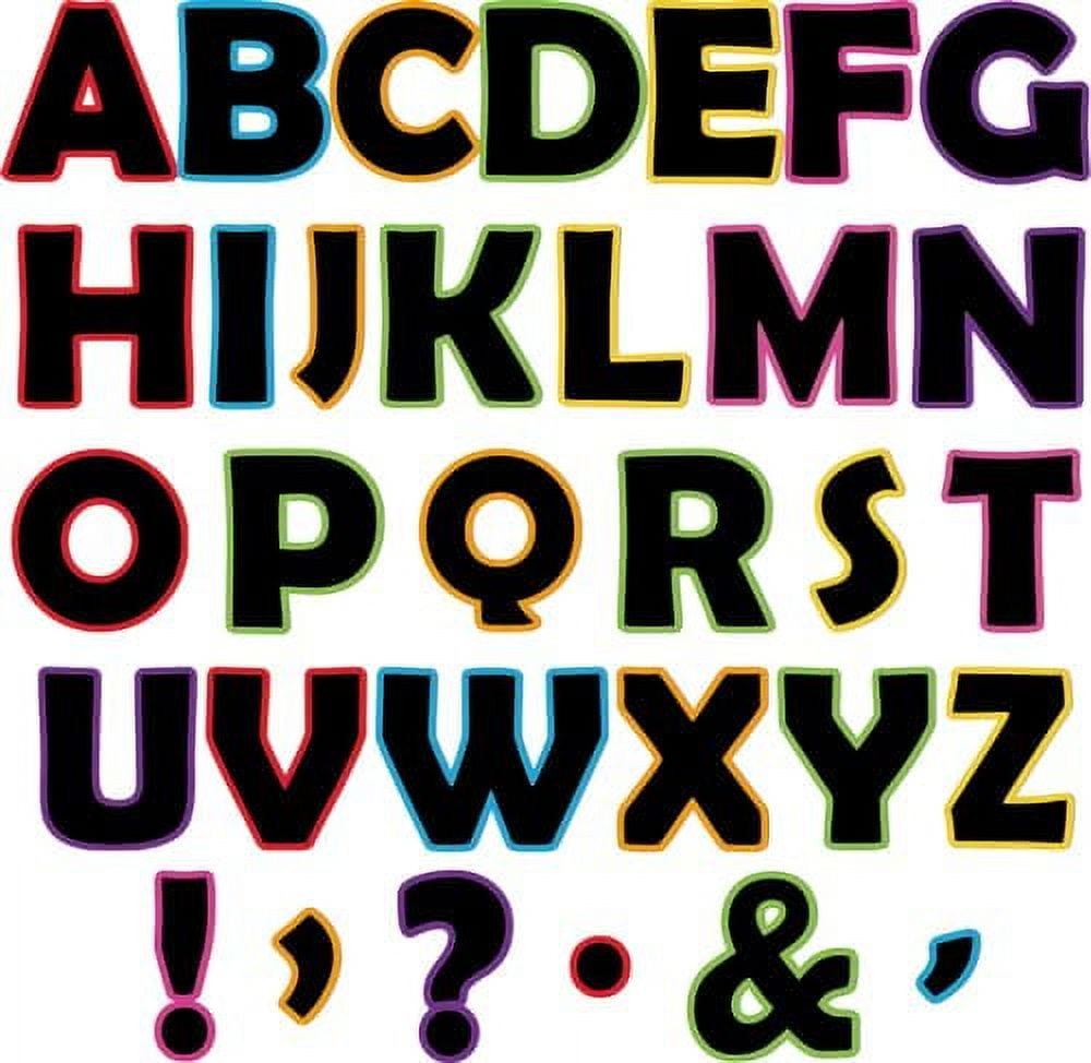 150 PCS Large 7" Font Bulletin Board Letters and Punctuation Cutouts ...