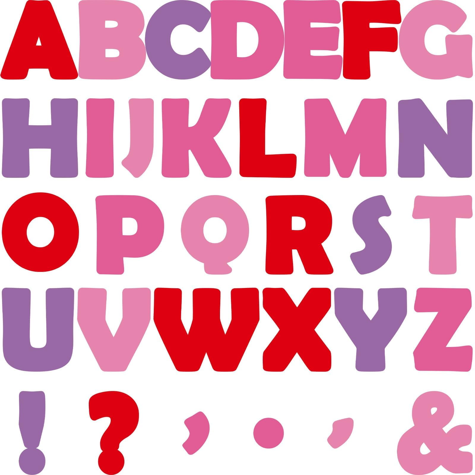 150 PCS Large 7" Font Valentines Bulletin Board Letters and Punctuation ...
