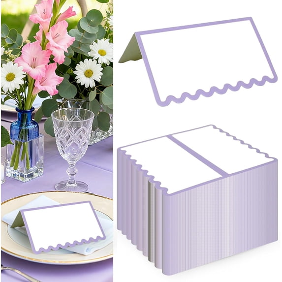 150 PCS Purple s for Table Setting,Blank s,Wedding Name Cards,Seating ...