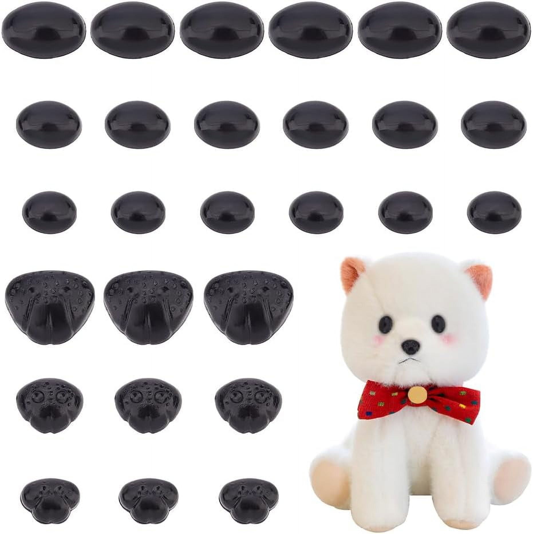 150 PCS Safety Nose Cabochons 6 Sizes Animal Safety Noses Plastic Dog ...