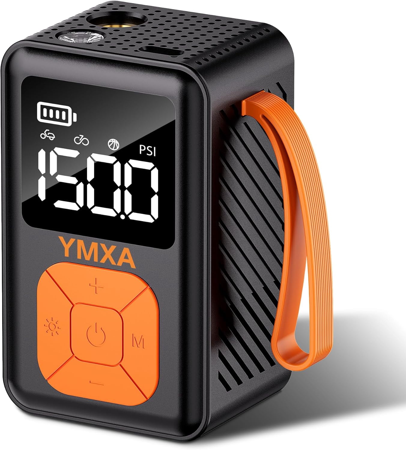 150 PSI Mini Bike Pump – Auto-Stop & Digital Gauge, Air Pump for Bike ...