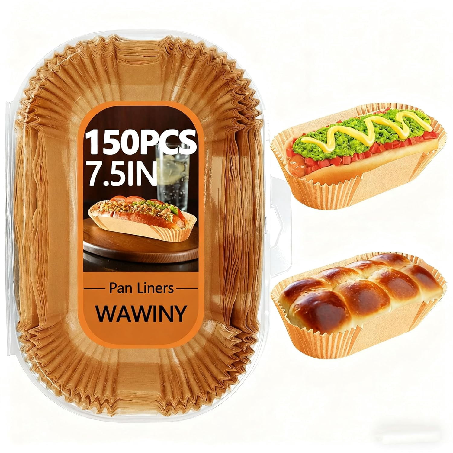 150 Pack 7.5 Inch Loaf Pan Liners, Non-Stick Cake Baking Sheets ...