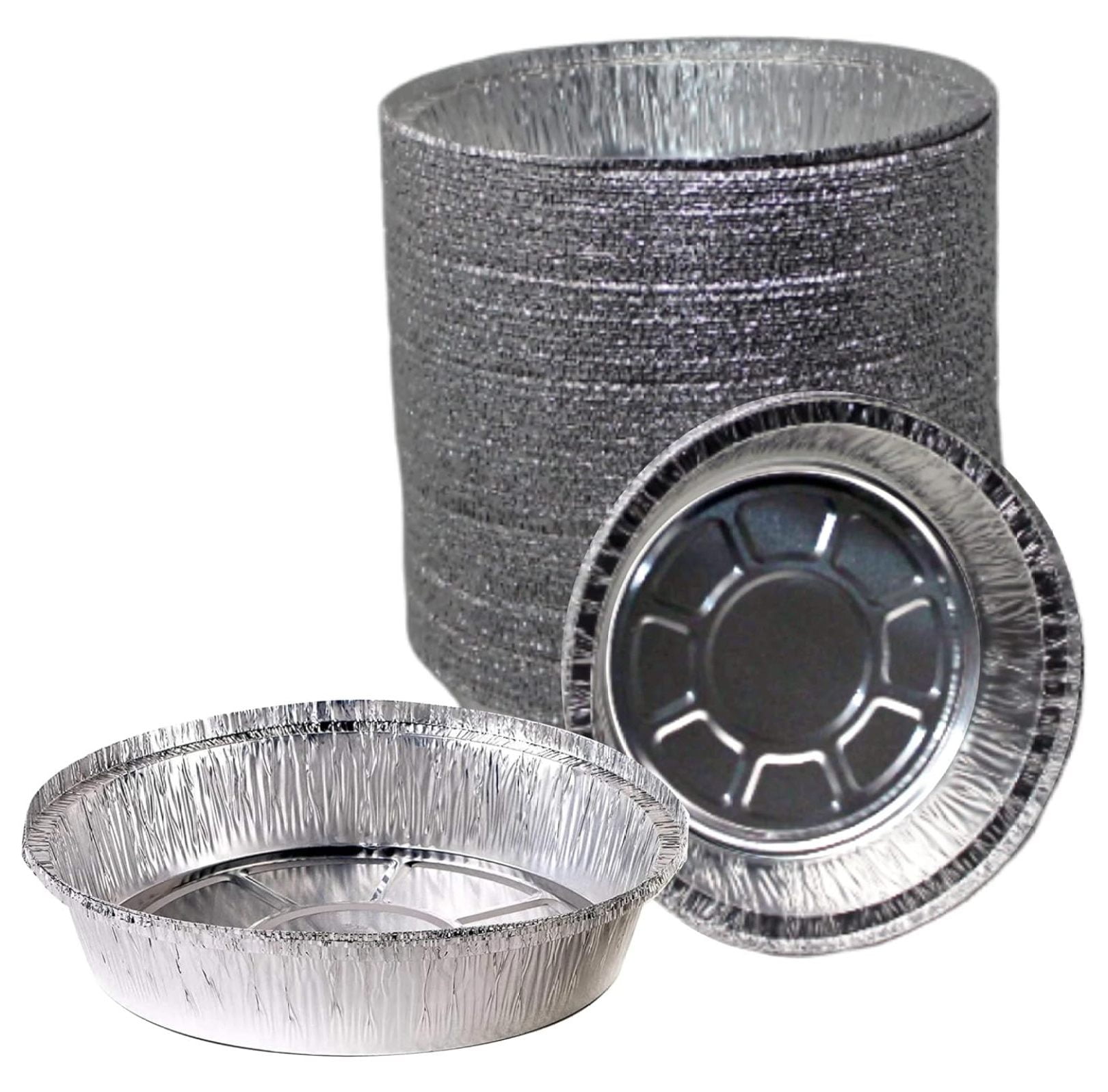 (150 Pack - 7 Inch Disposable Round Aluminum Take-Out Pans - Disposable ...