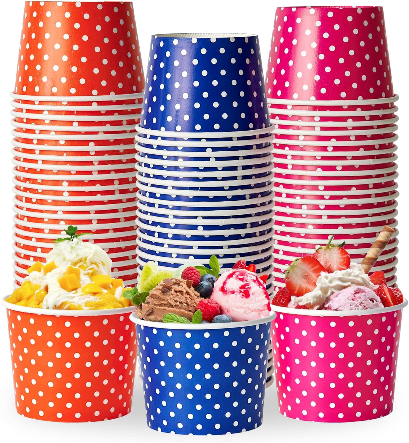 150 Pack 8 oz Ice Cream Cups, Disposable Dessert Cups for Cold or Hot ...