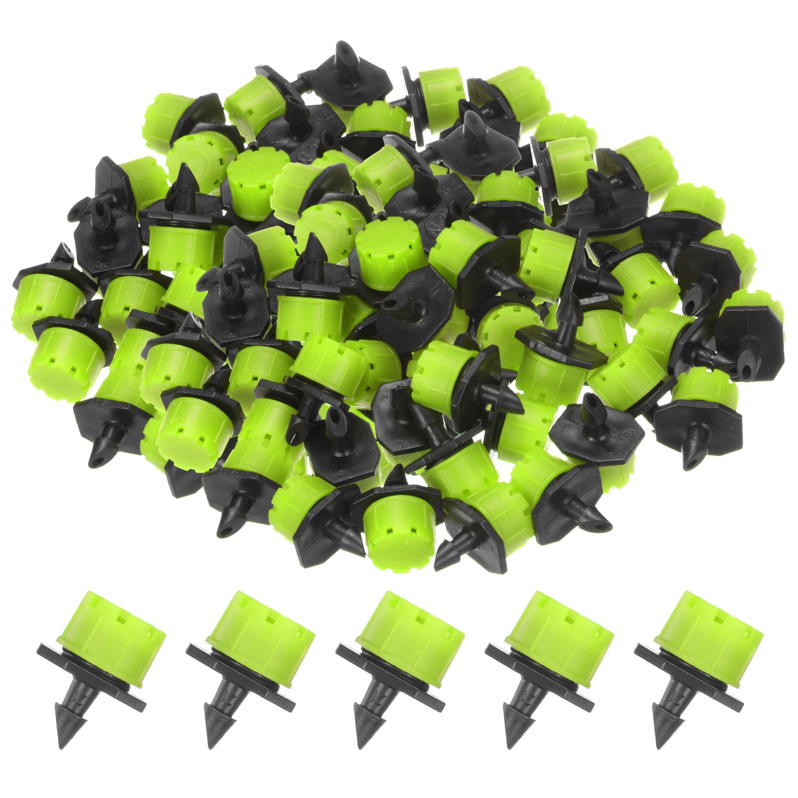 150-Pack Adjustable Irrigation Dripper, 1/4 Inch Barbed Emitter Drip ...