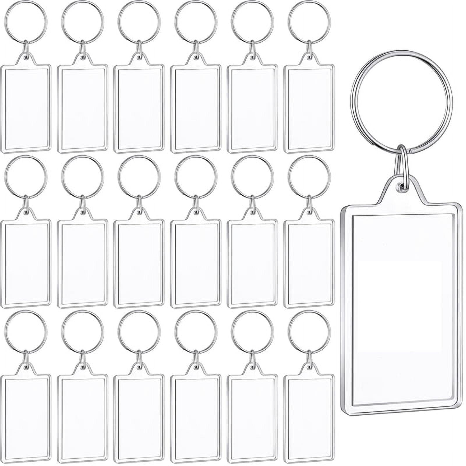 150 Pack Clear Acrylic Photo Picture Keychain Blank Photo Insert ...
