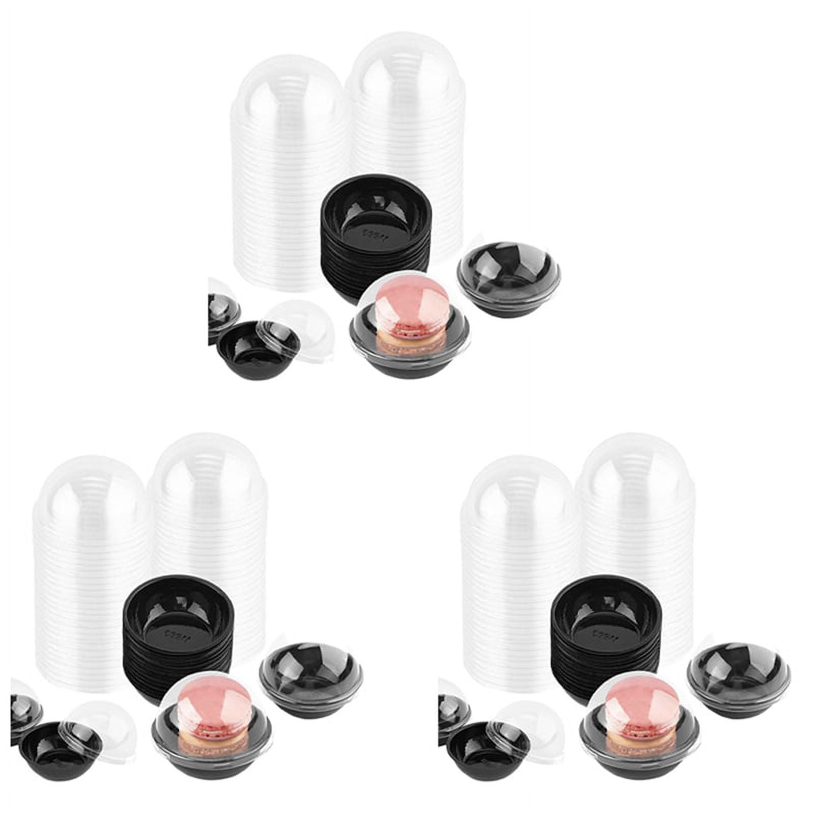 150 Pack Clear Plastic Mini Cupcake Container, Individual Packaging ...