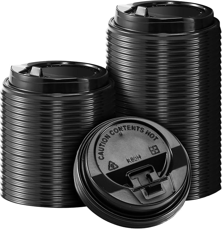 150 Pack Coffee Cup Lids, Disposable Plastic Cup Lids, Suitable for 10 ...