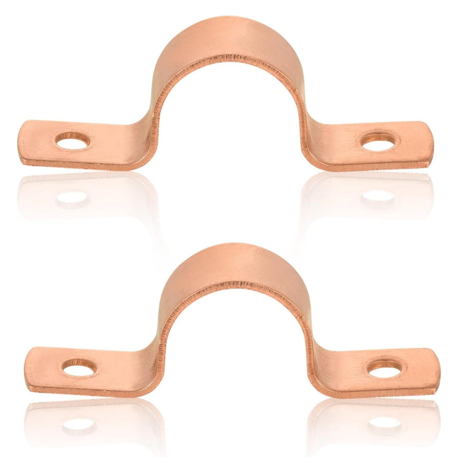 150-Pack Copper Fittings, 1/2-Inch Copper Tube Strape, Two-Hole Clamp Mount for Pipe Support ...