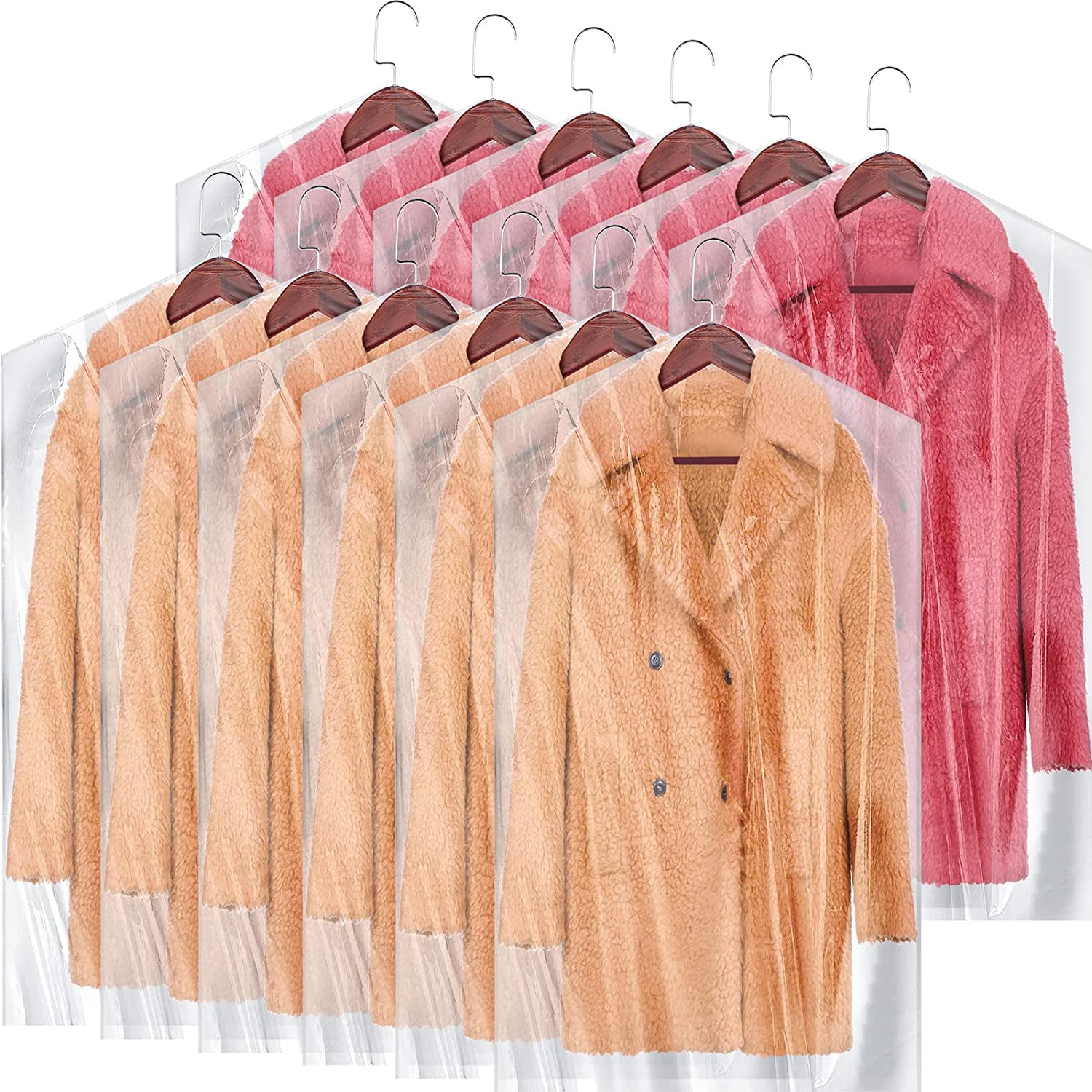 150 Pack Dry Cleaning Bags Transparent Plastic Garment Covers Bags ...