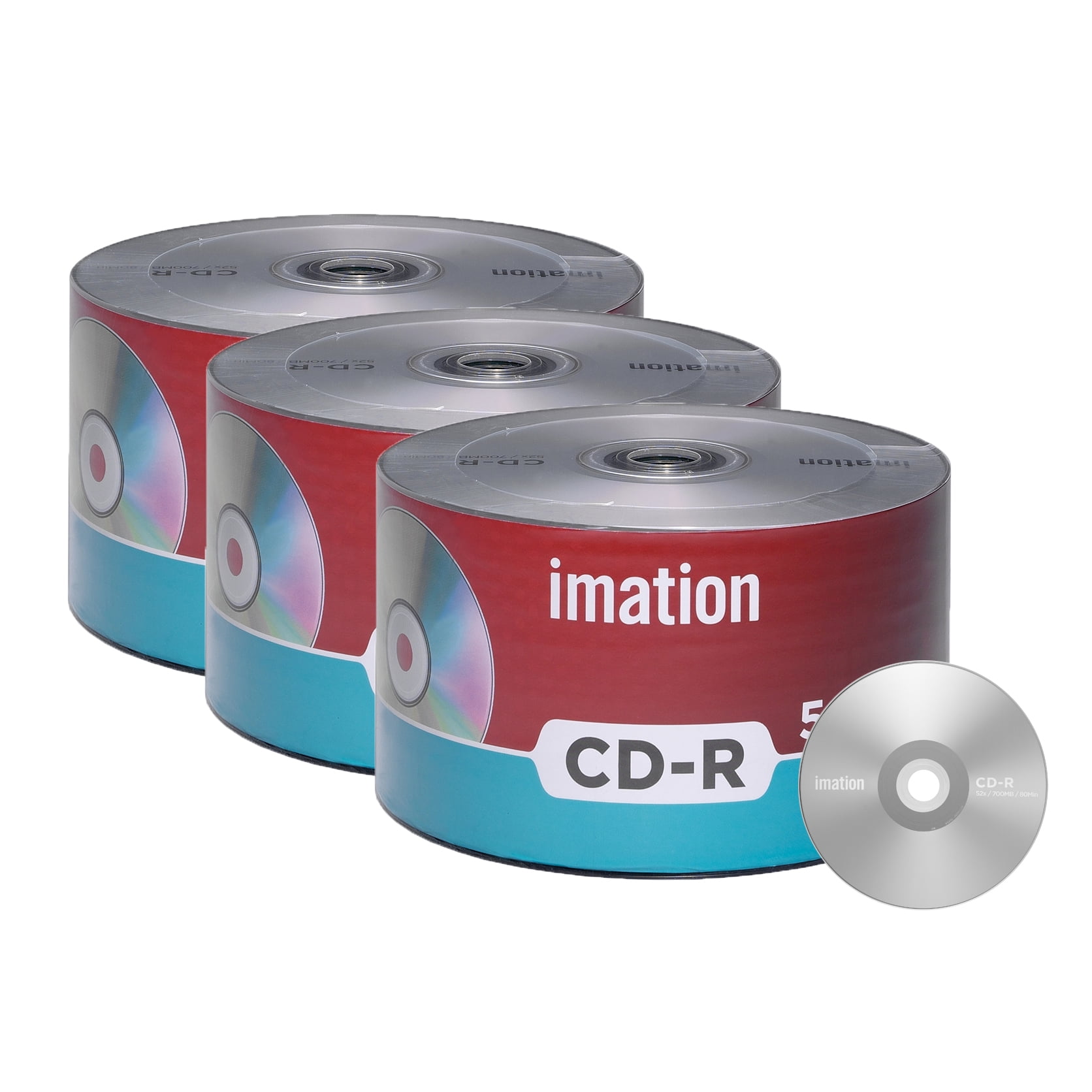 150 Pack Imation CD-R 52X 700MB/80Min Branded Logo Blank Media ...