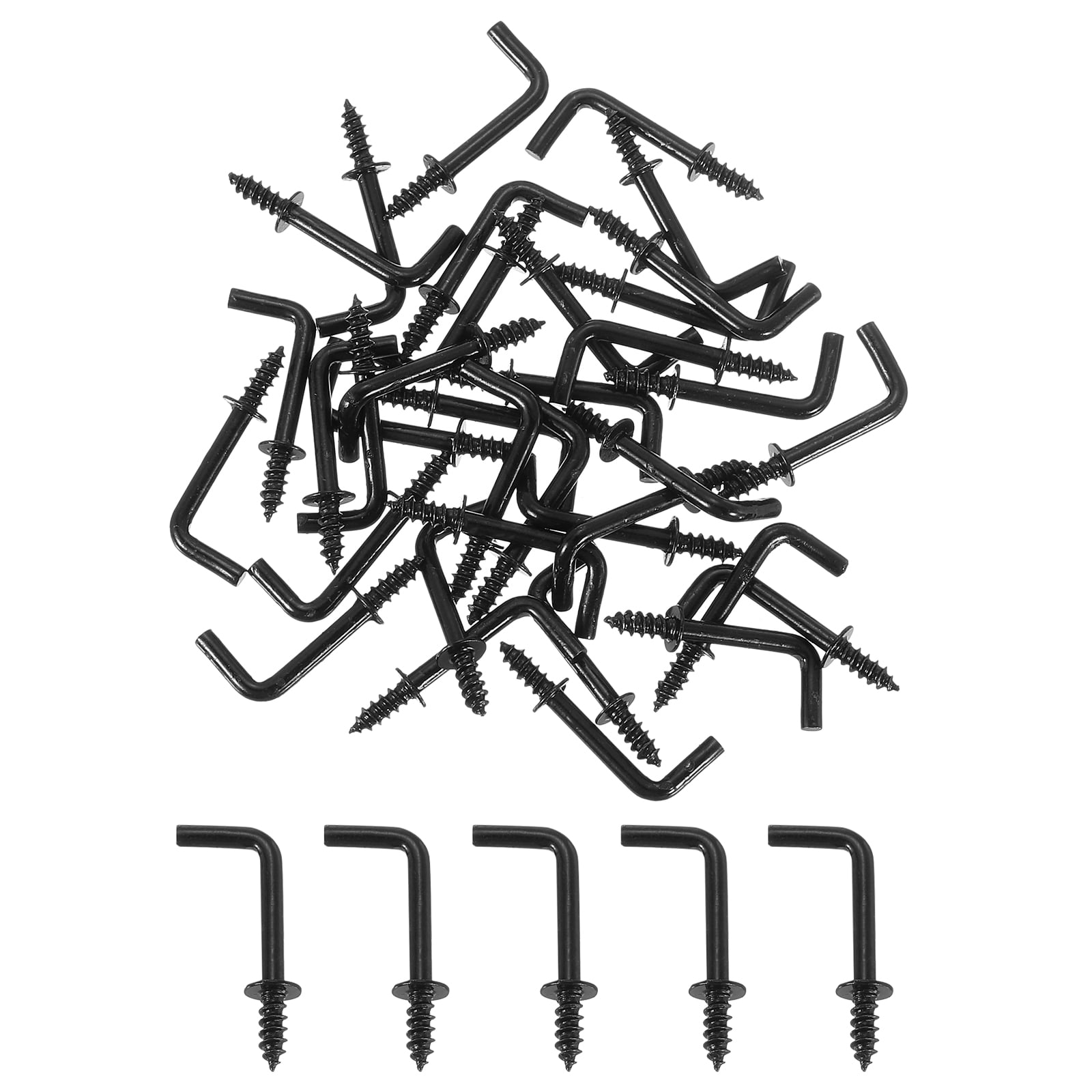 150 Pack L Shape Hooks, 1/2 Inch Right Angle Screw Hooks for Hanging ...
