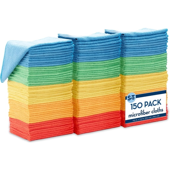 150 Pack Microfiber Cleaning Cloth, Bulk Towels for Home, Reusable Cars ...