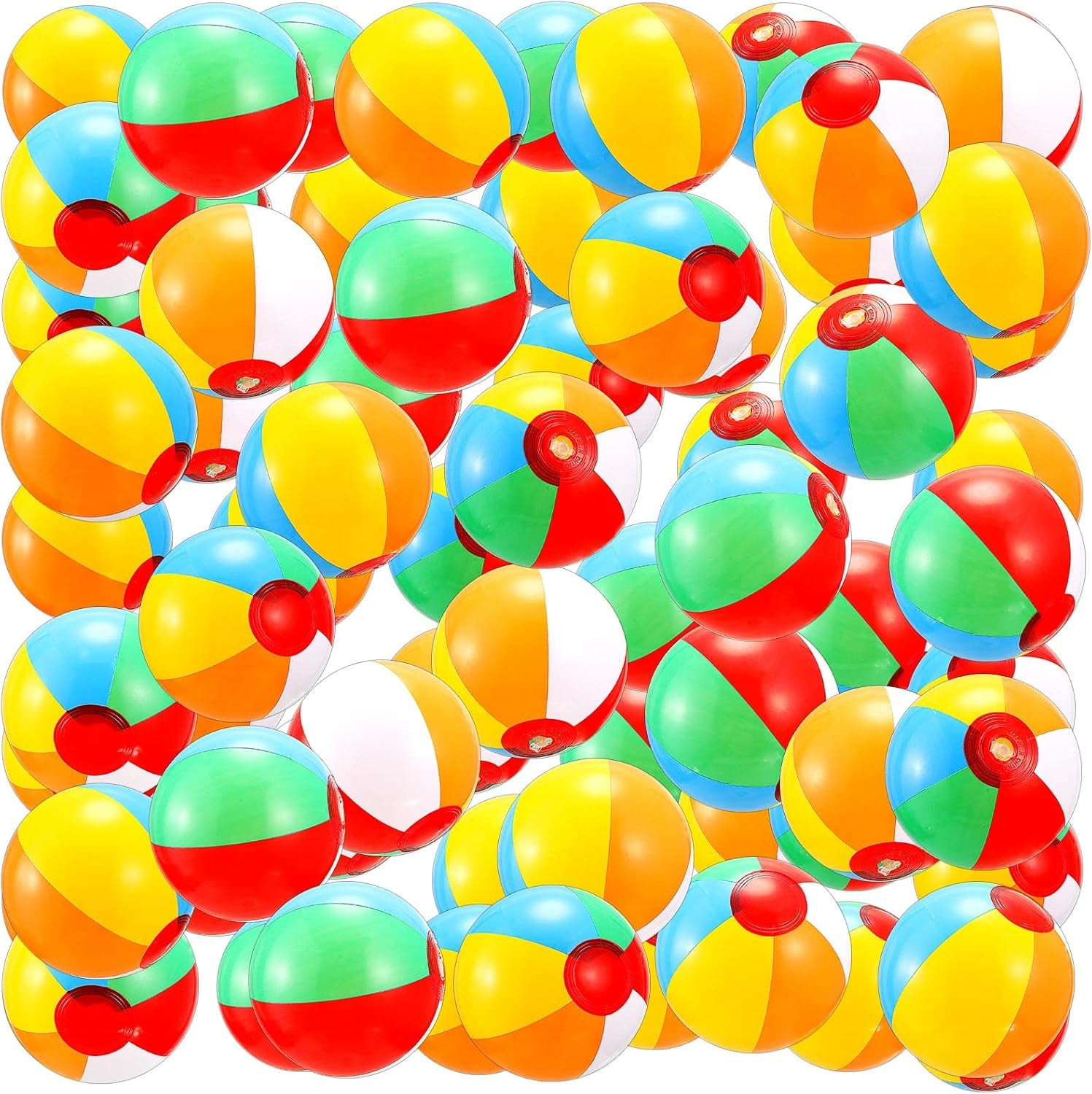 150 Pack Mini Beach Balls Bulk 5 Inch Inflatable Beach Balls Rainbow ...