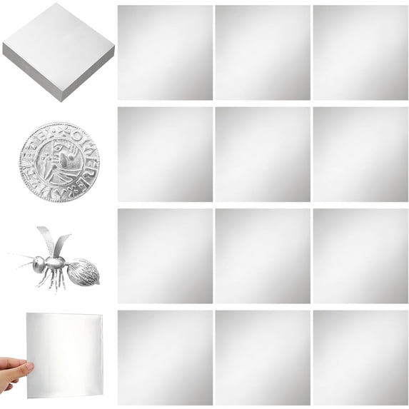 150 Packs Aluminum Metal Crafts DIY Foil 6 Inch x 6 Inch x 0.07 mm ...