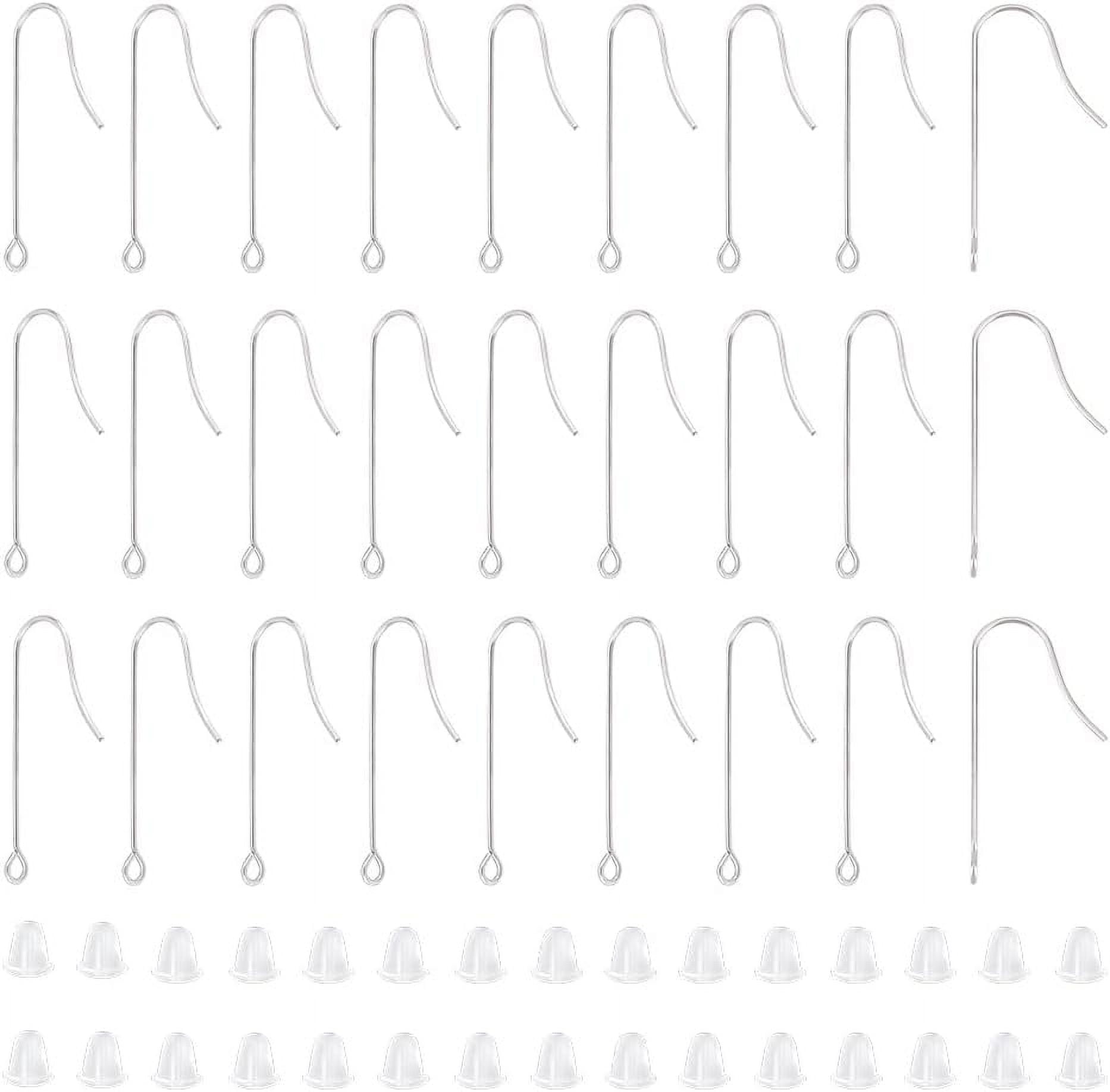 150 Pcs 316 Surgical Stainless Steel Earring Hooks with Vertical Loops ...