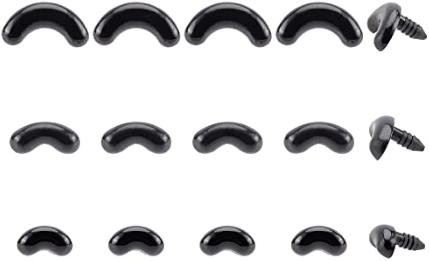 150Pcs 3 Sizes Acrylic Doll Eyes Craft Eyes for Crafts Crochet Toy and ...