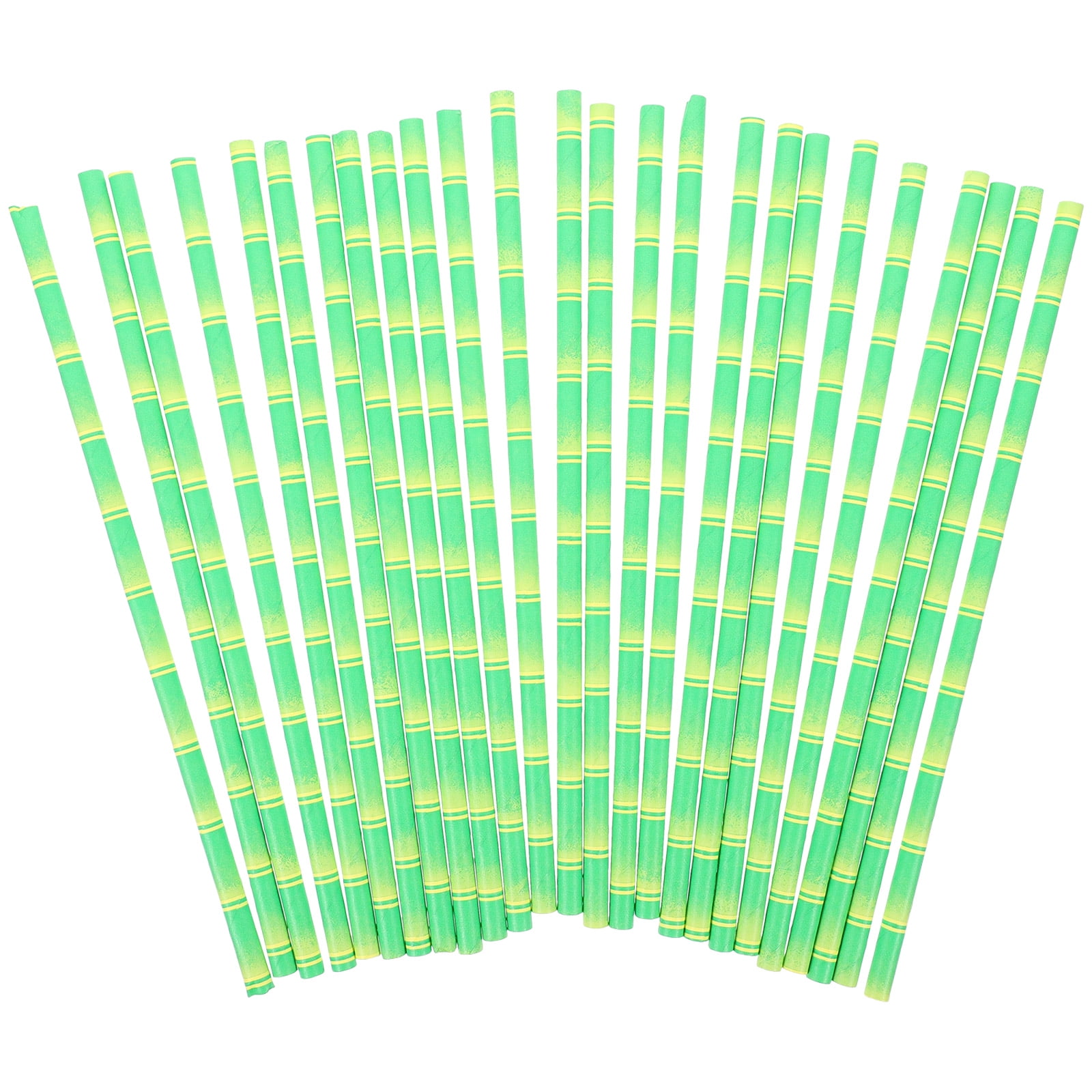 150 Pcs Bamboo Straw Flatware Paper Straw Straws Plastic Baby Shower ...