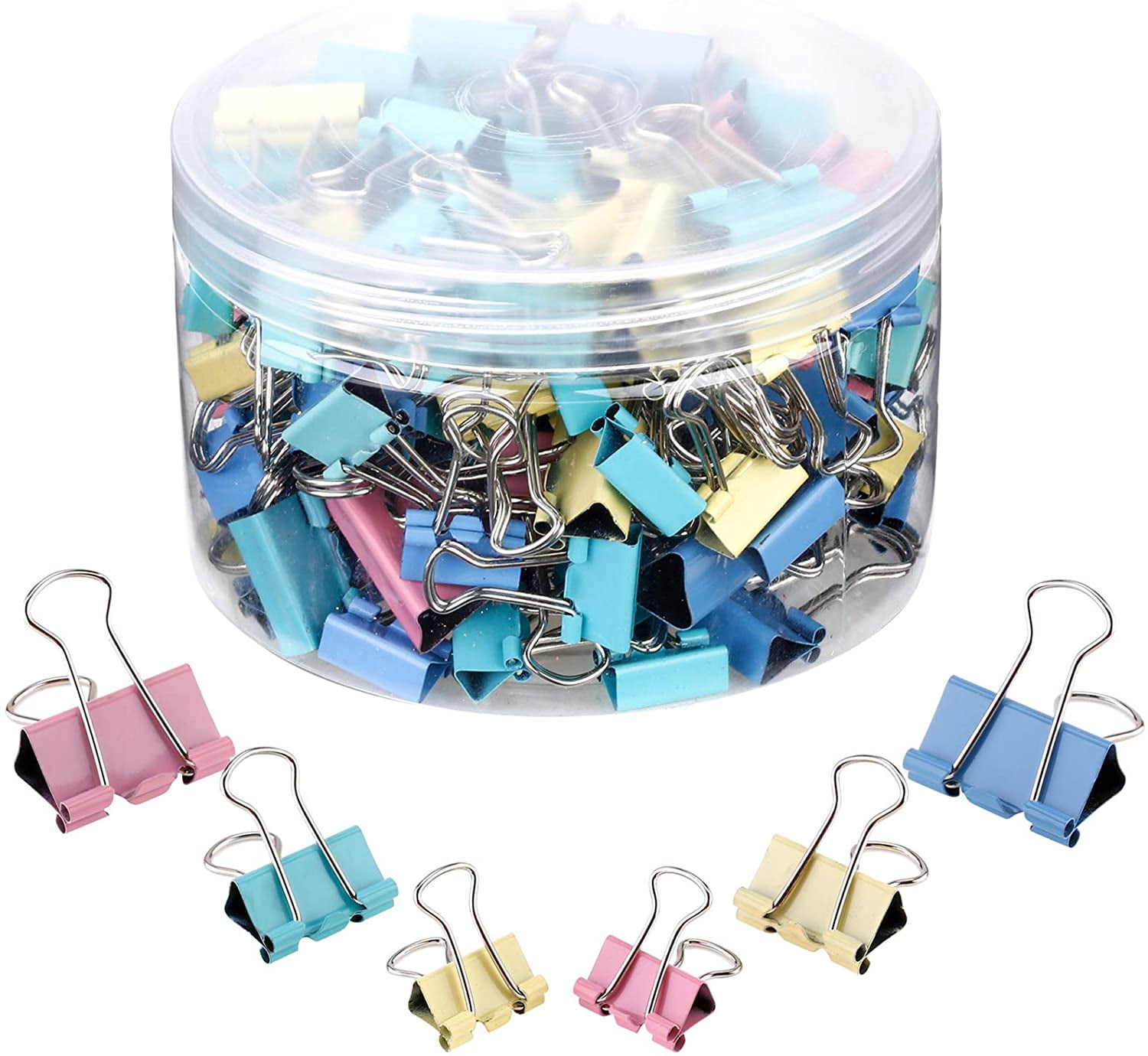 150 Pcs Binder Clips Assorted Sizes Pastel Paper Clamps Clips Large ...