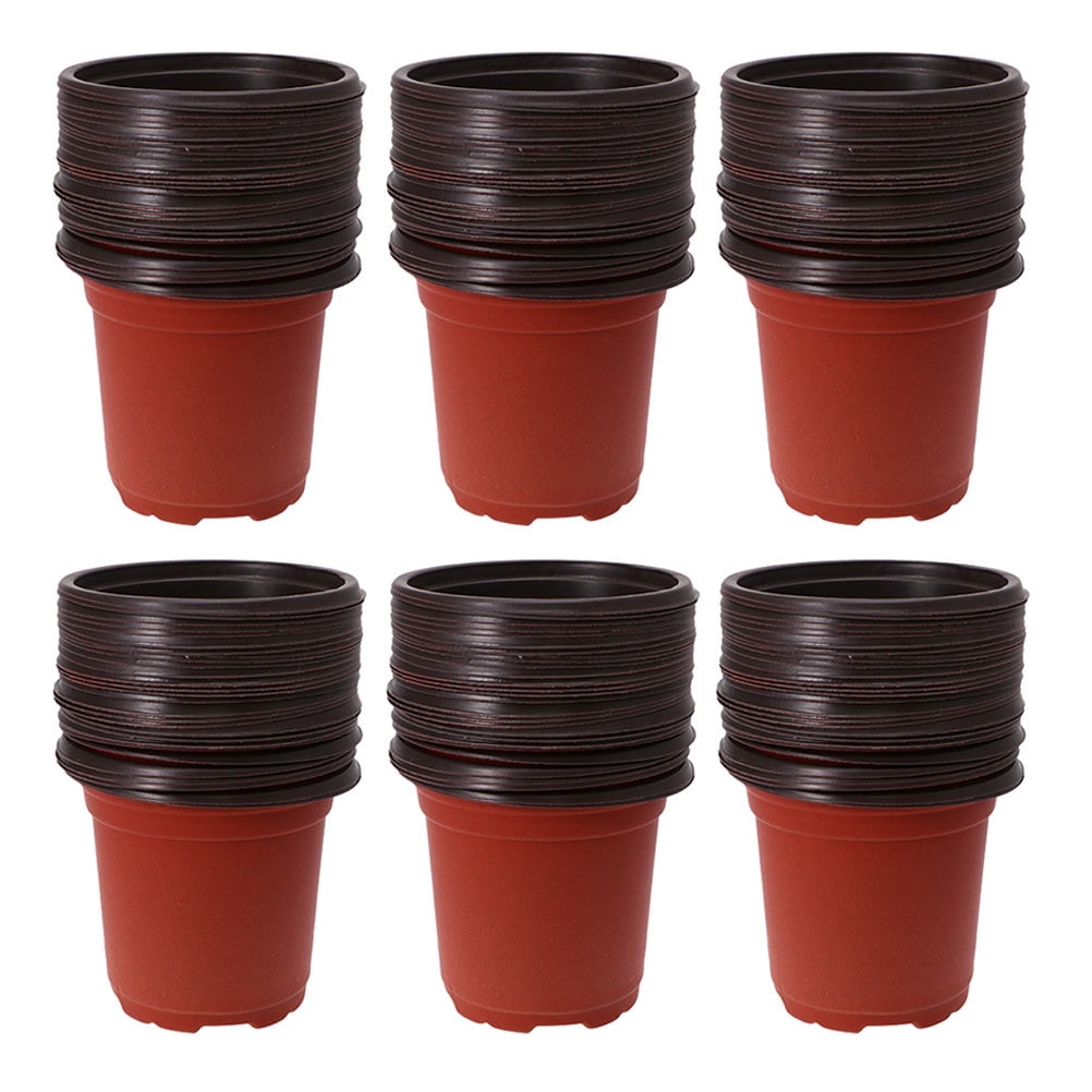 150 Pcs Boxes Two-color Plastic Flower Pot Garden Plant Containers ...